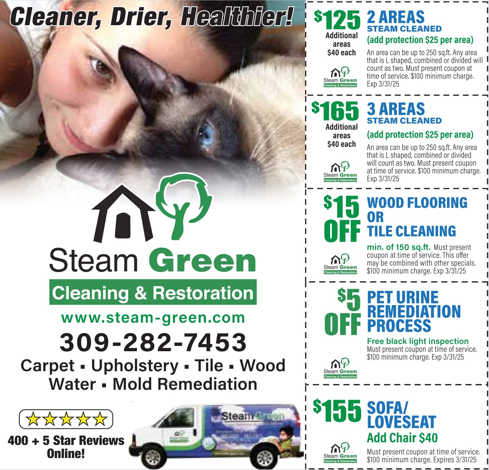 Coupon | Steam Green Carpet Cleaning And Restoration